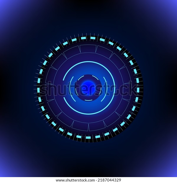 Hitech Circle Radar Digital Art Technology Stock Vector (Royalty Free ...