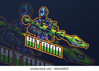 Hitman Esport Logo Template Stock Vector (Royalty Free) 2044160027 ...