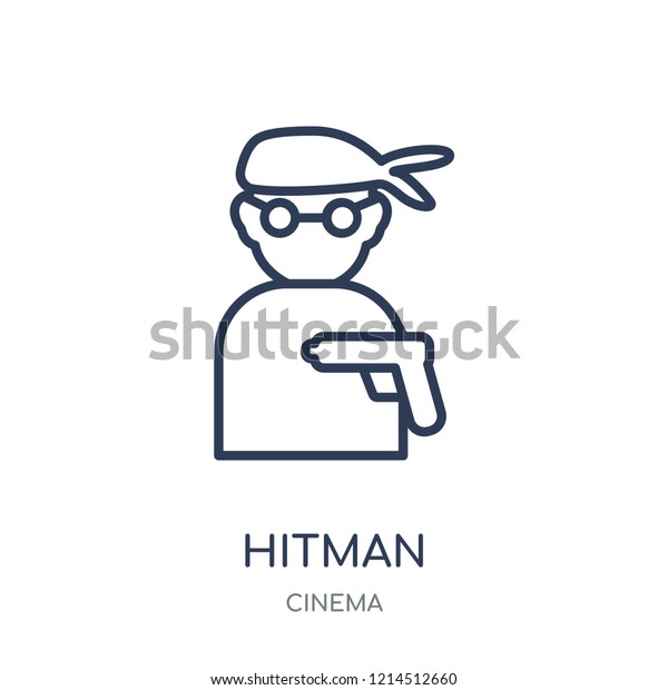 Hitman Icon Hitman Linear Symbol Design: เวกเตอร์สต็อก (ปลอดค่า ...