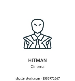 Hitman Outline Vector Icon Thin Line Stock Vector (Royalty Free ...