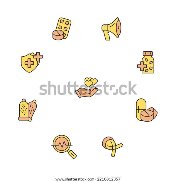 Hiv Aids Icons Set Hiv Aids Stock Vector (Royalty Free) 2210812357 ...