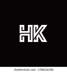 Hk Monogram Logo Abstract Line Design Stock Vector (Royalty Free ...