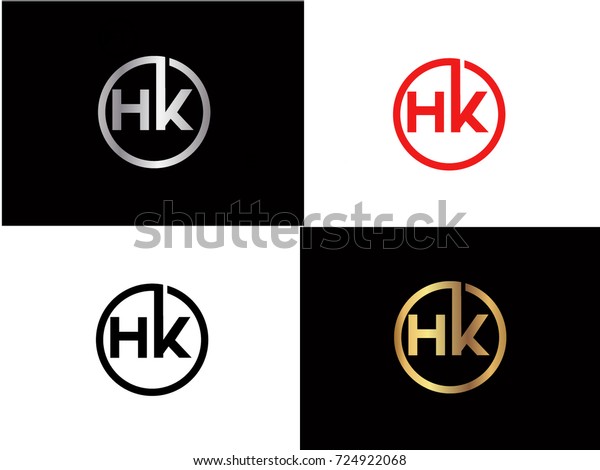 Hk Text Gold Black Silver Modern Stock Vector (Royalty Free) 724922068 ...