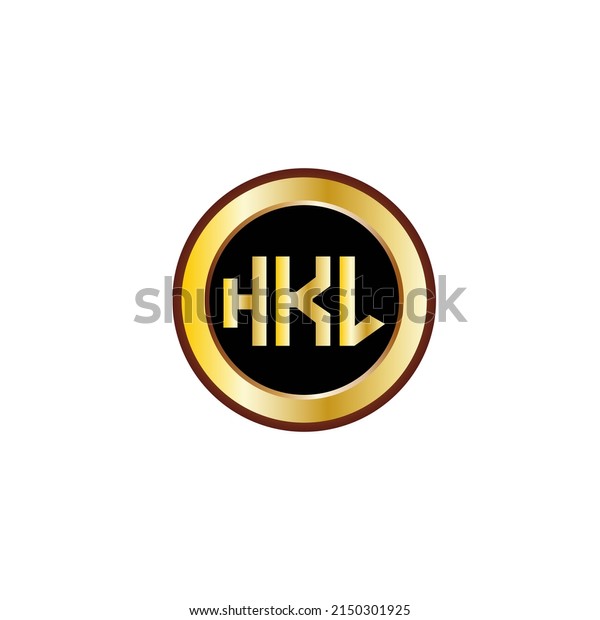 Hkl Three Letter Logo Design Gold Stock Vector (Royalty Free ...