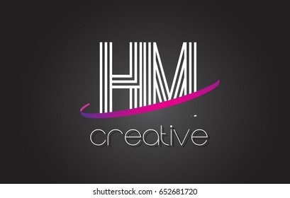 Hm H M Letter Logo Lines Stock Vector (Royalty Free) 652681720 ...