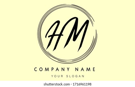 Hm Initial Alphabet Logo Design Vector Stock Vector (Royalty Free ...