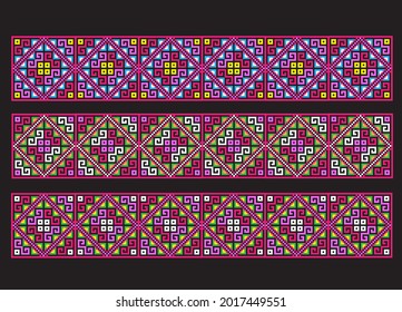 Hmong Ethnic Patternethnic Patternfigure Tribal Embroideryfolk Stock ...