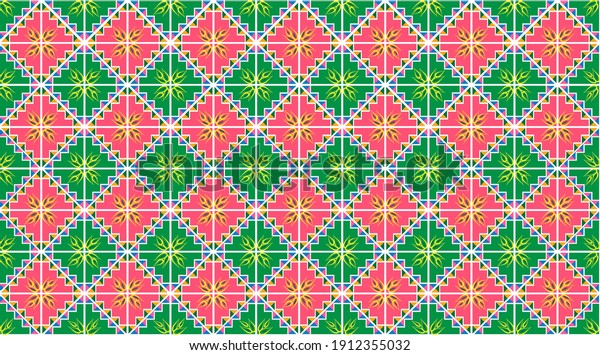 Hmong Handmade Colorful Pattern Background Hmong Stock Vector (Royalty ...
