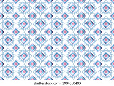 Hmong Handmade Traditional Clothes Pattern Sewing Stock Vector (Royalty ...