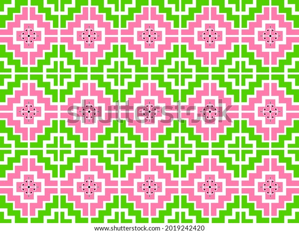 Hmong, arrière-plan traditionnel, motif dessiné à : image vectorielle ...
