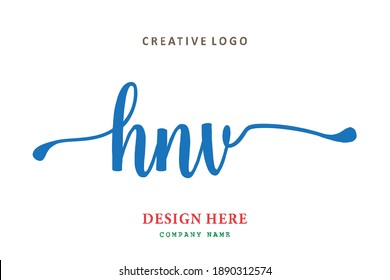Hnv Lettering Logo Simple Easy Understand Stock Vector (Royalty Free ...