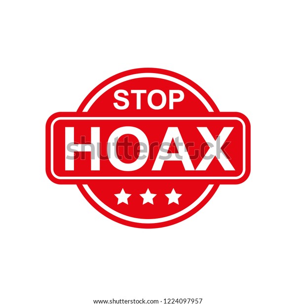 Hoax Label Stamp Icon Vector Stock Vector (Royalty Free) 1224097957 ...
