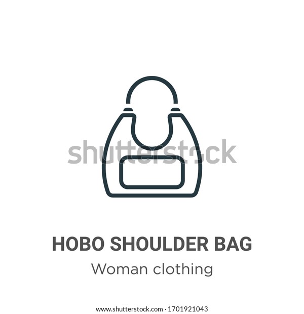 Hobo Shoulder Bag Outline Vector Icon Stock Vector (Royalty Free ...