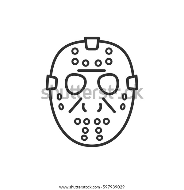 Hockey Mask Stock Vector (Royalty Free) 597939029 | Shutterstock