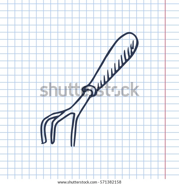 Hoe Sketch Vector Stock Vector (Royalty Free) 571382158 | Shutterstock
