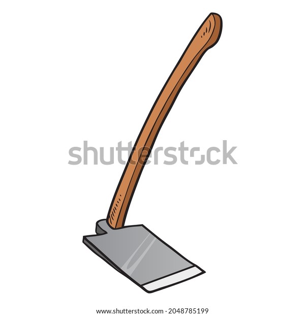 Vektor Stok Hoe Vector Illustrationisolated On White Backgroundtop ...
