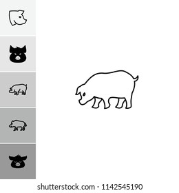 Hog Icon Collection 6 Hog Filled Stock Vector (Royalty Free) 1142545190 ...