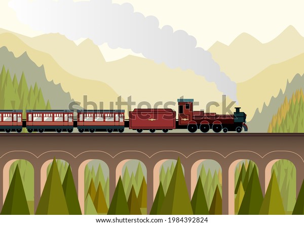 Hogwart Express Harry Potter Vector Illustration Stock Vector (Royalty ...