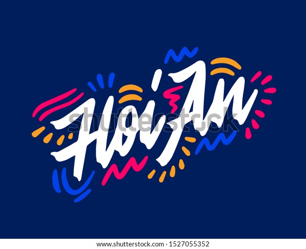 Hoi Isolated Vector Illustration Handwritten Modern Stock Vector ...