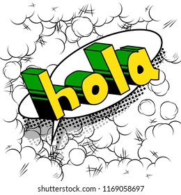 Hola Hello Spanish Vector Illustrated Comic Stock Vector (Royalty Free ...