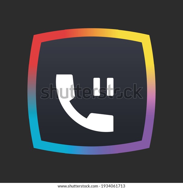 Hold Phone Call App Icon Button Stock Vector (Royalty Free) 1934061713 ...