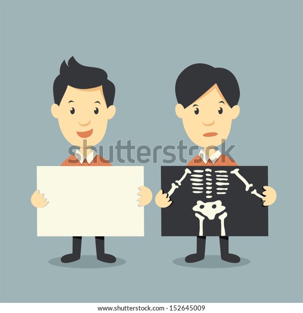 Holding Paper X Ray Check Bones Stock Vector (Royalty Free) 152645009