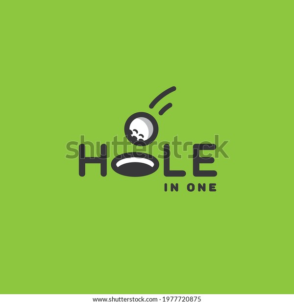 Hole One Logo Template Design Vector Stock Vector (Royalty Free) 1977720875