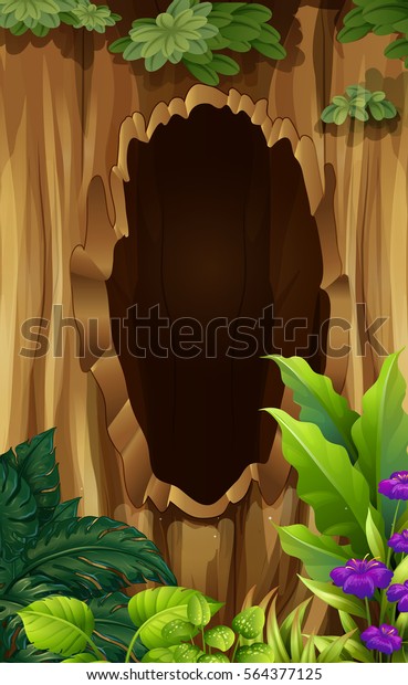 Hole Tree Illustration Stock Vector (Royalty Free) 564377125 | Shutterstock