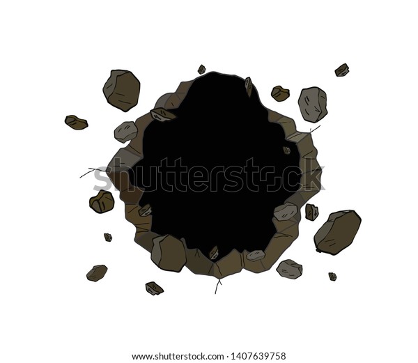 Hole Wall Comics Style Vector Illustration Stock Vector (Royalty Free ...