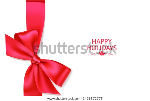 Holiday Background Vertical Red Ribbon Decorative Stock Vector (Royalty ...