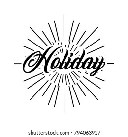 Holiday Hand Lettering Vector Design Stock Vector (Royalty Free ...