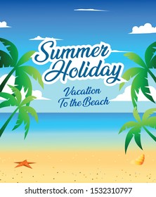Hawaii Island Beach Vector Vector Vintage Stock Vector (Royalty Free ...