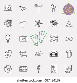 Holidays Line Icon Set Stock Vector (Royalty Free) 687424189 | Shutterstock