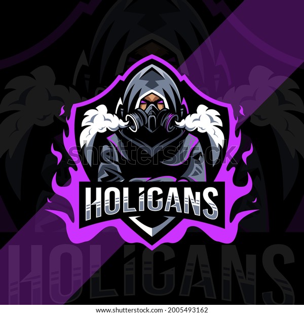 Holigans Mascot Logo Esport Design Stock Vector (Royalty Free ...
