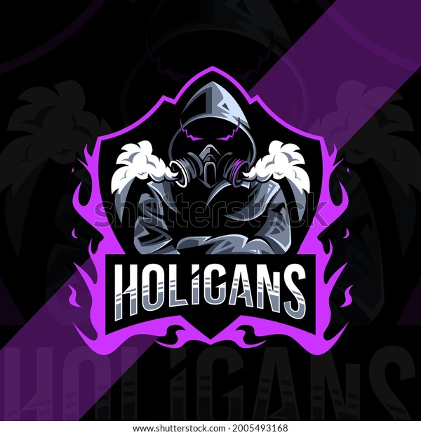 Holigans Mascot Logo Esport Design 库存矢量图（免版税）2005493168 | Shutterstock