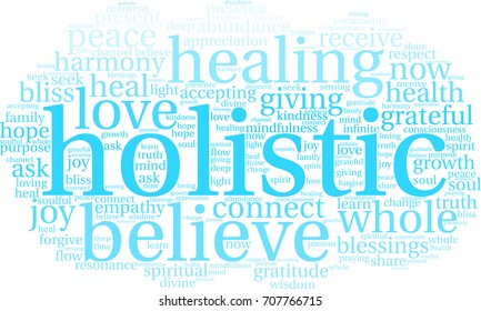 Holistic Word Cloud On White Background Stock Vector (Royalty Free ...
