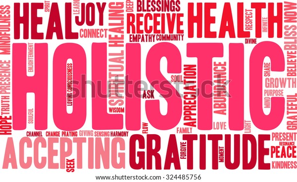 Holistic Word Cloud On White Background Stock Vector (Royalty Free ...