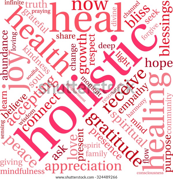 Holistic Word Cloud On White Background Stock Vector (Royalty Free ...