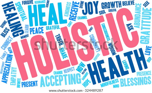 Holistic Word Cloud On White Background Stock Vector (Royalty Free ...