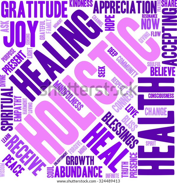 Holistic Word Cloud On White Background Stock Vector (Royalty Free ...