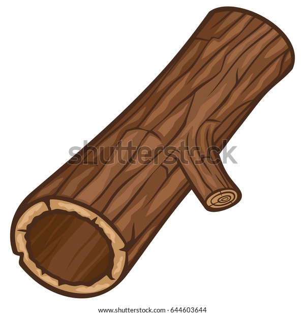 Hollow Log Vector Illustration Stock Vector (Royalty Free) 644603644 ...