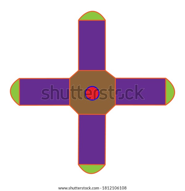Hollow Prop Icon Vector Design Illustration 库存矢量图（免版税）1812106108 ...