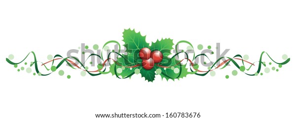 Holly Banner Stock Vector (Royalty Free) 160783676 | Shutterstock