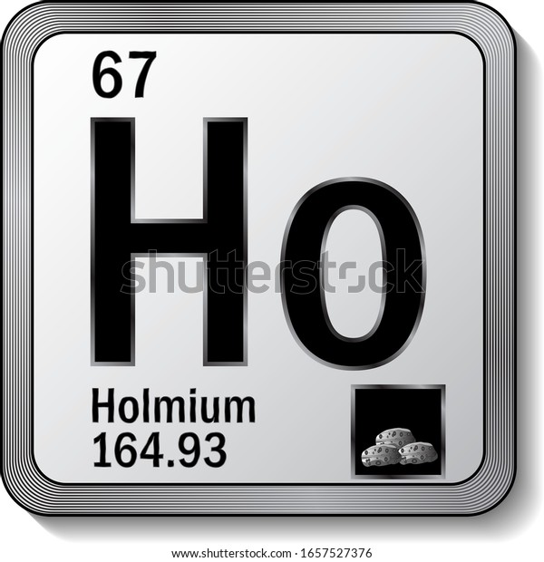 Holmium Ho Periodic Table Element Icon Stock Vector (Royalty Free ...