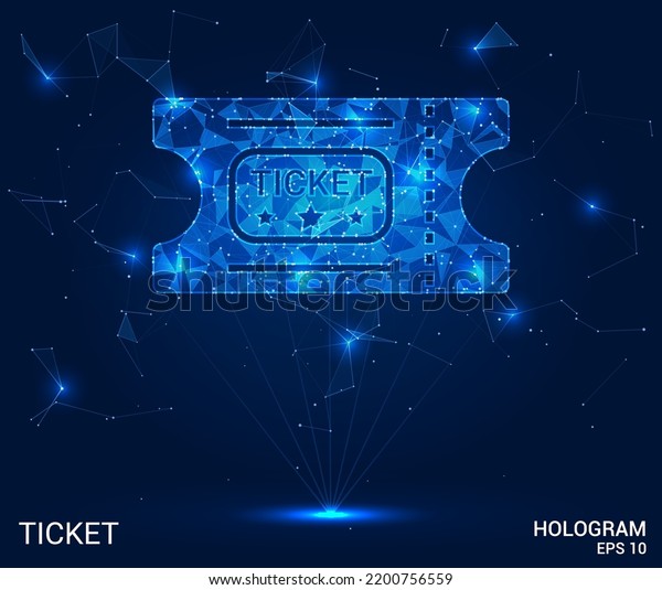 Hologram Ticket Ticket Consists Polygons Triangles: เวกเตอร์สต็อก (ปลอด ...