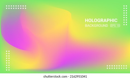 Holographic Background Poster Simple Shape Figure Stock Vector (Royalty ...