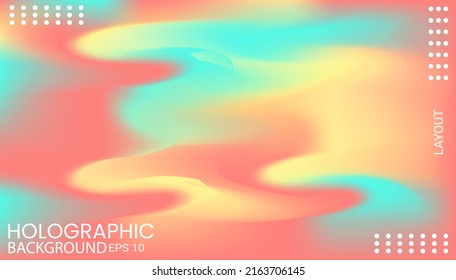 Holographic Background Poster Simple Shape Figure Stock Vector (Royalty ...