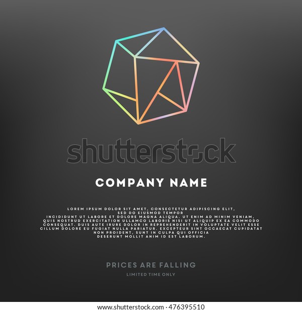 Holographic Logo Illustration Stock Vector (Royalty Free) 476395510