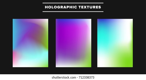 Holographic Textures Set: vector de stock (libre de regalías) 712338373 ...