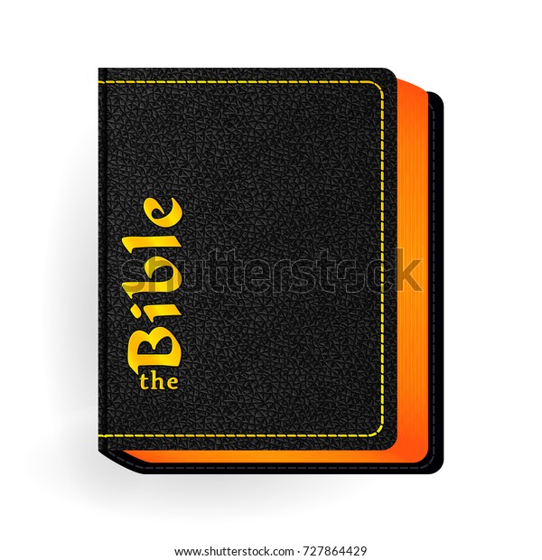Holy Bible Vector Vintage Leather Black Stock Vector (Royalty Free ...